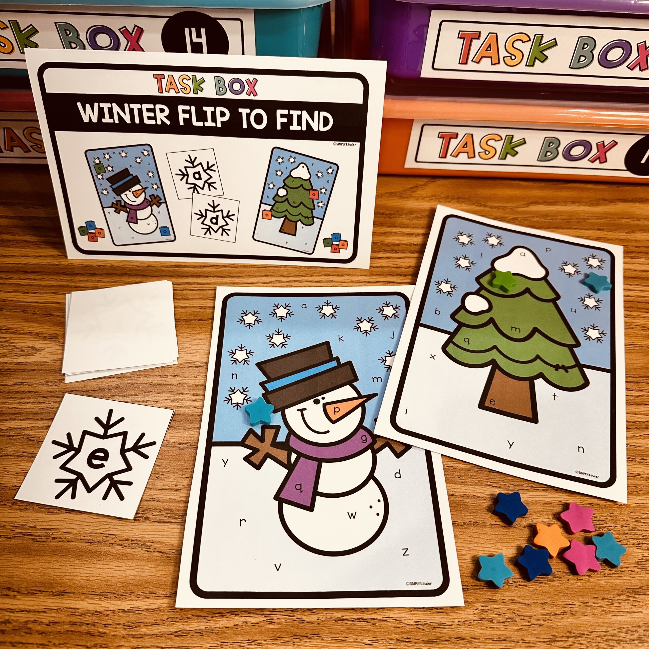 Alphabet Flip and Find Morning Bins/Task Boxes - Simply Kinder Plus