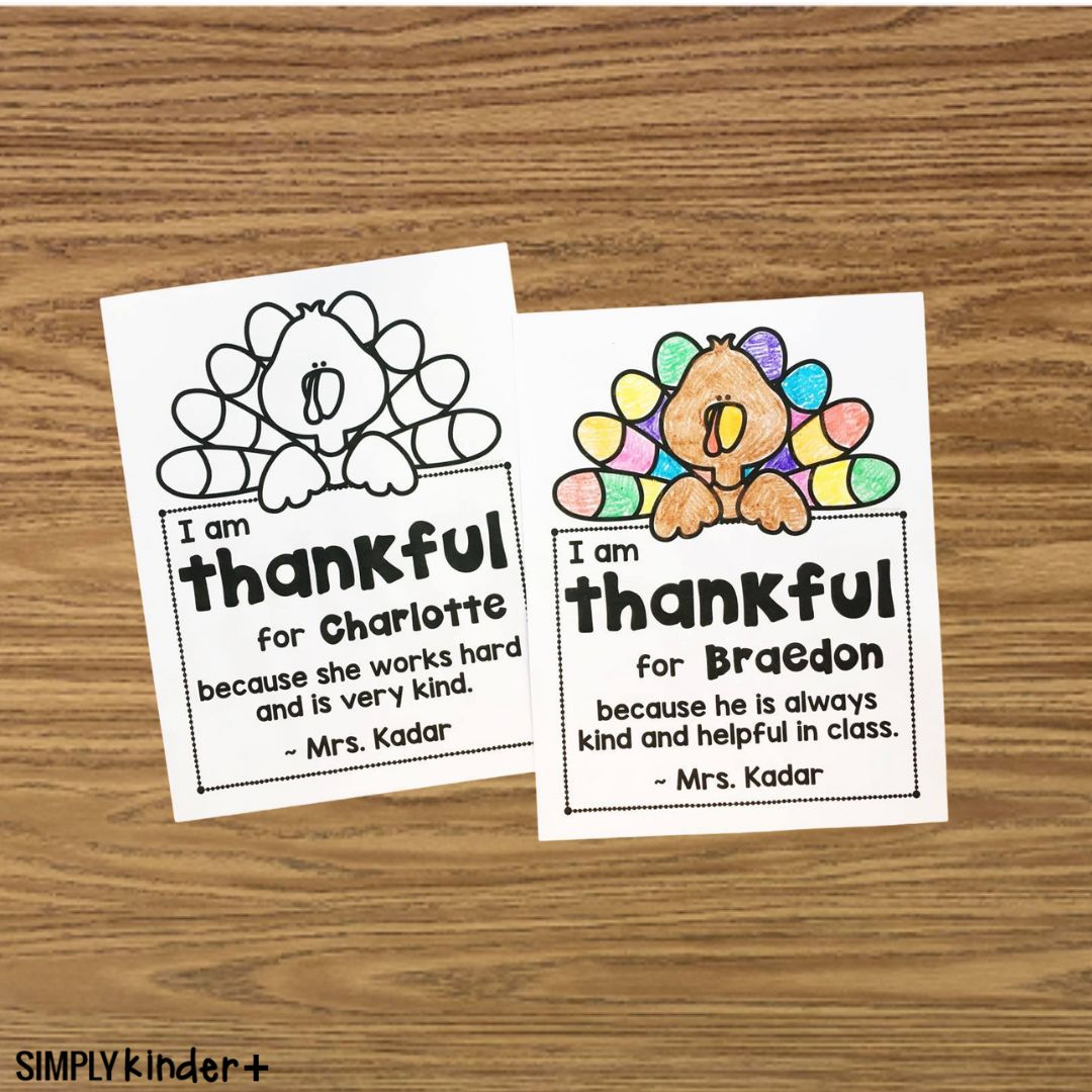 Thankful For My Students Printable - Simply Kinder Plus