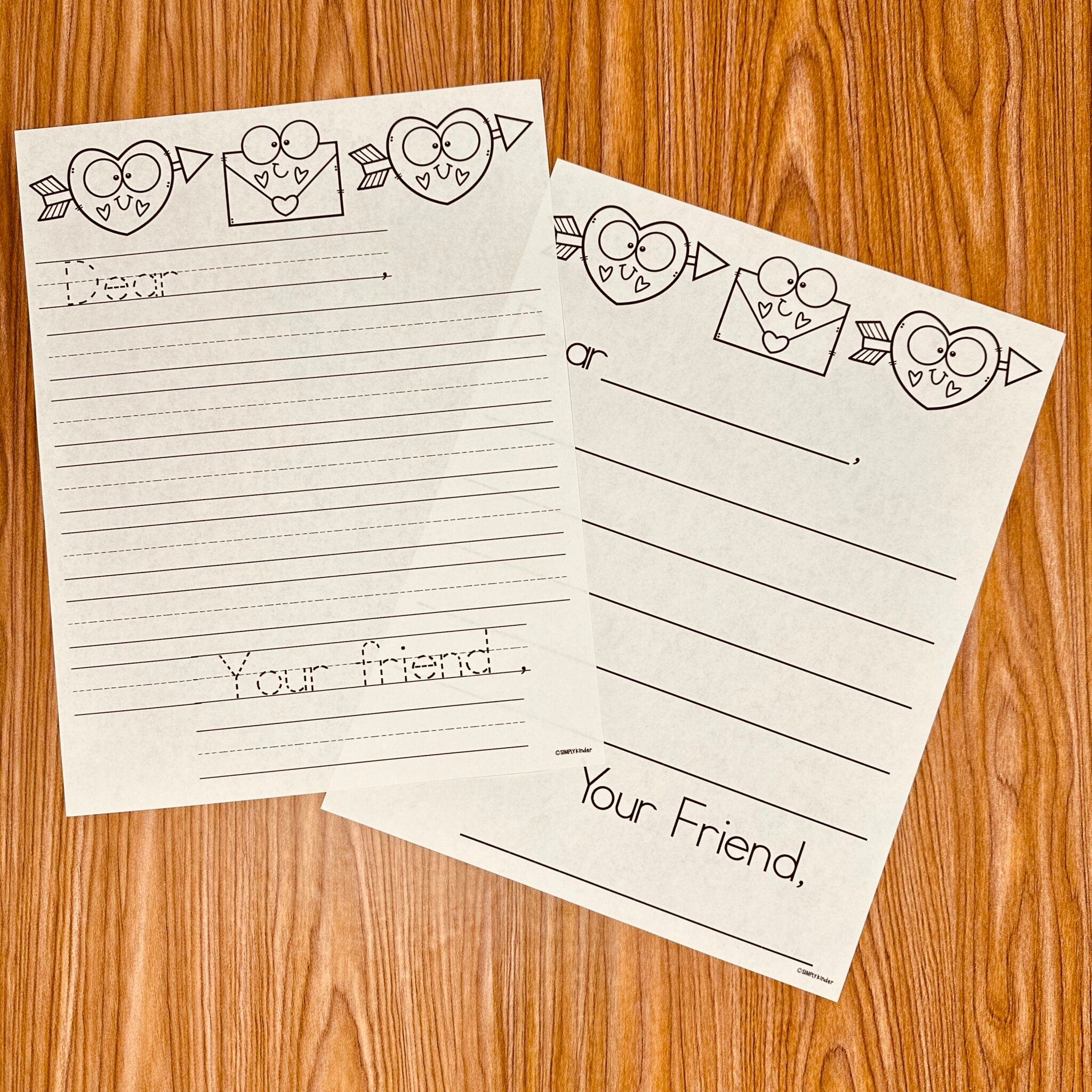 February Valentine's Day Letter Writing Printables - Simply Kinder ...