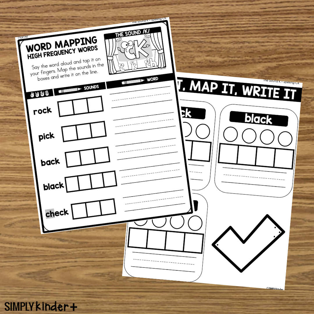 K Sound Spelled CK Decoding Mapping - Sight Words by Phonics Skills ...