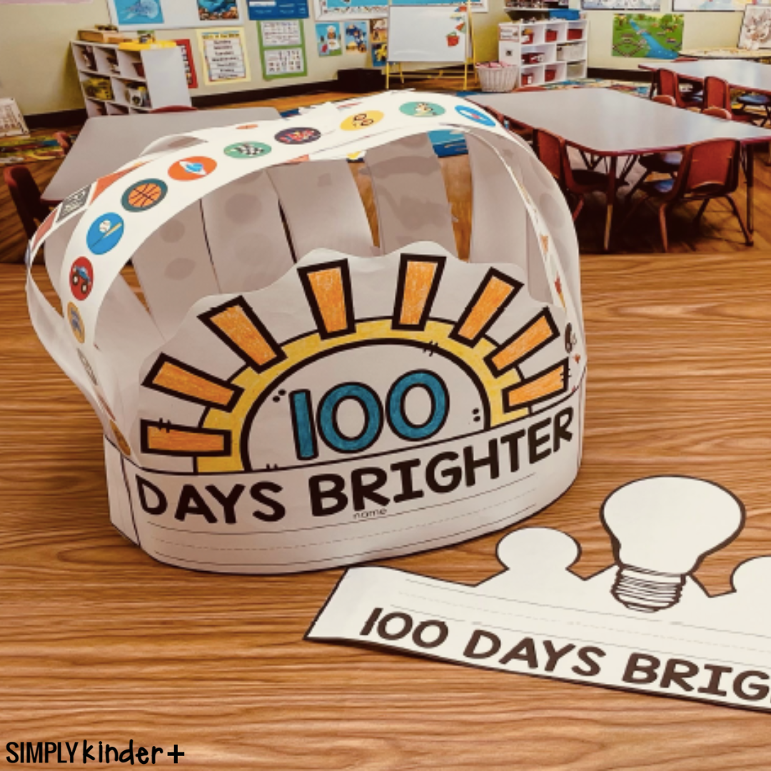 Free 100th Day Hat - Simply Kinder + Printable Membership