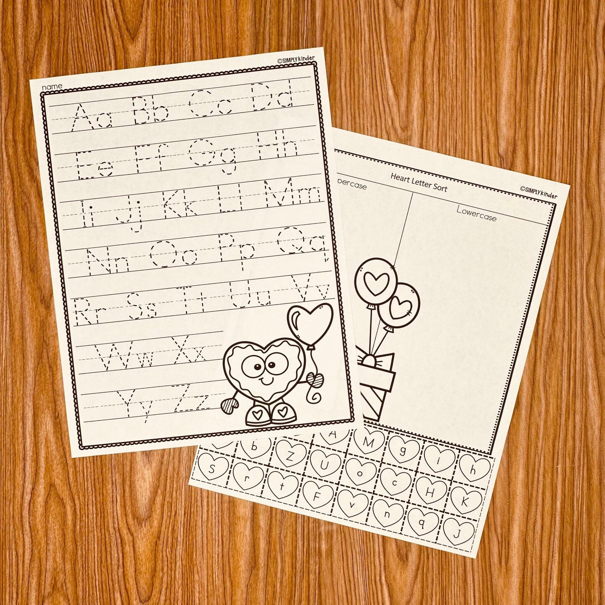 February Heart Alphabet Printables - Simply Kinder + Printable Membership