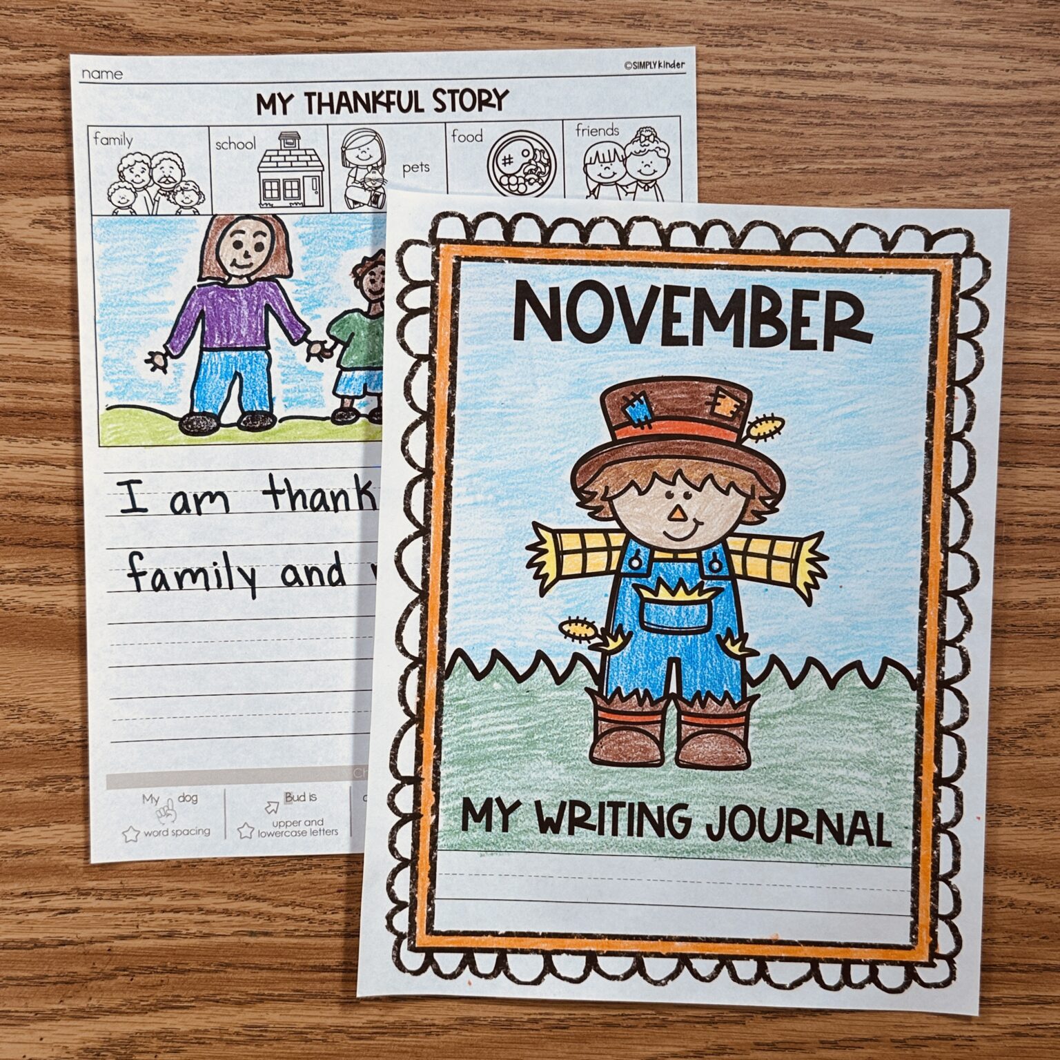 November Writing Prompts - Simply Kinder + Printable Membership