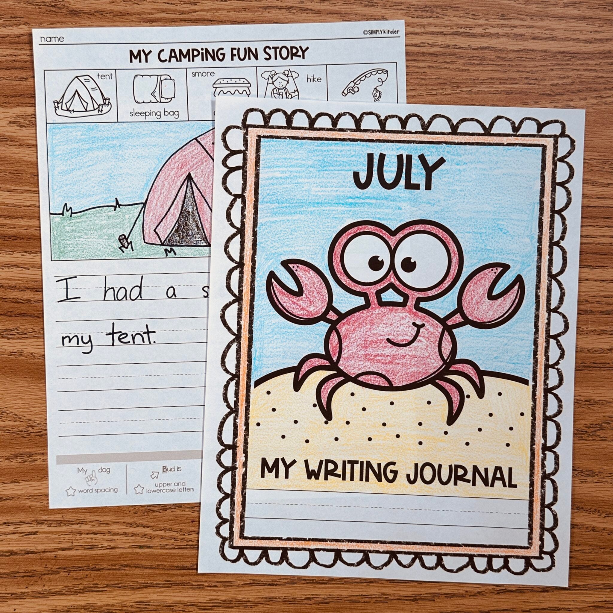 July Writing Prompts - Simply Kinder + Printable Membership