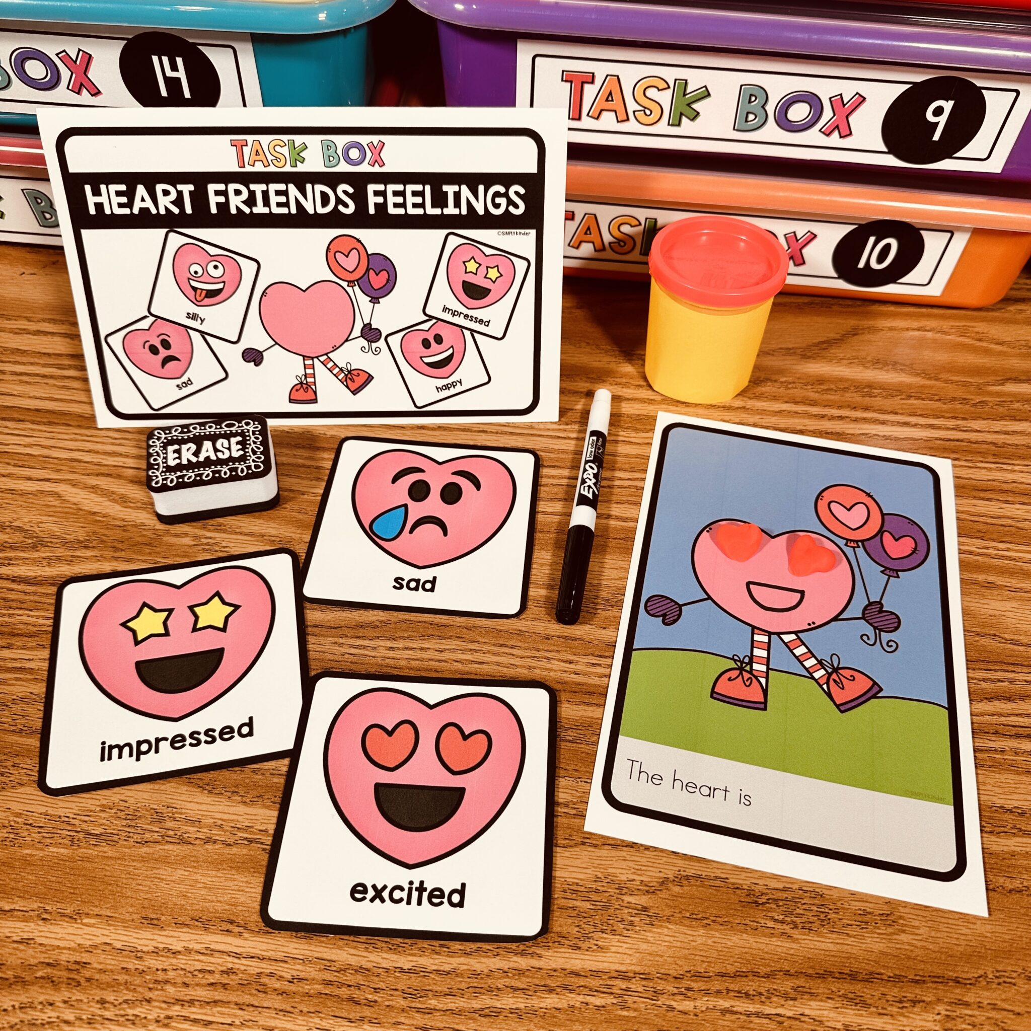 Heart Friends Feelings Morning Bins/Task Boxes - Simply Kinder ...