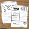 You - Sight Word Printable Activities - Simply Kinder + Printable ...
