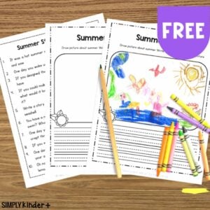 Summer Writing Prompts - Simply Kinder + Printable Membership