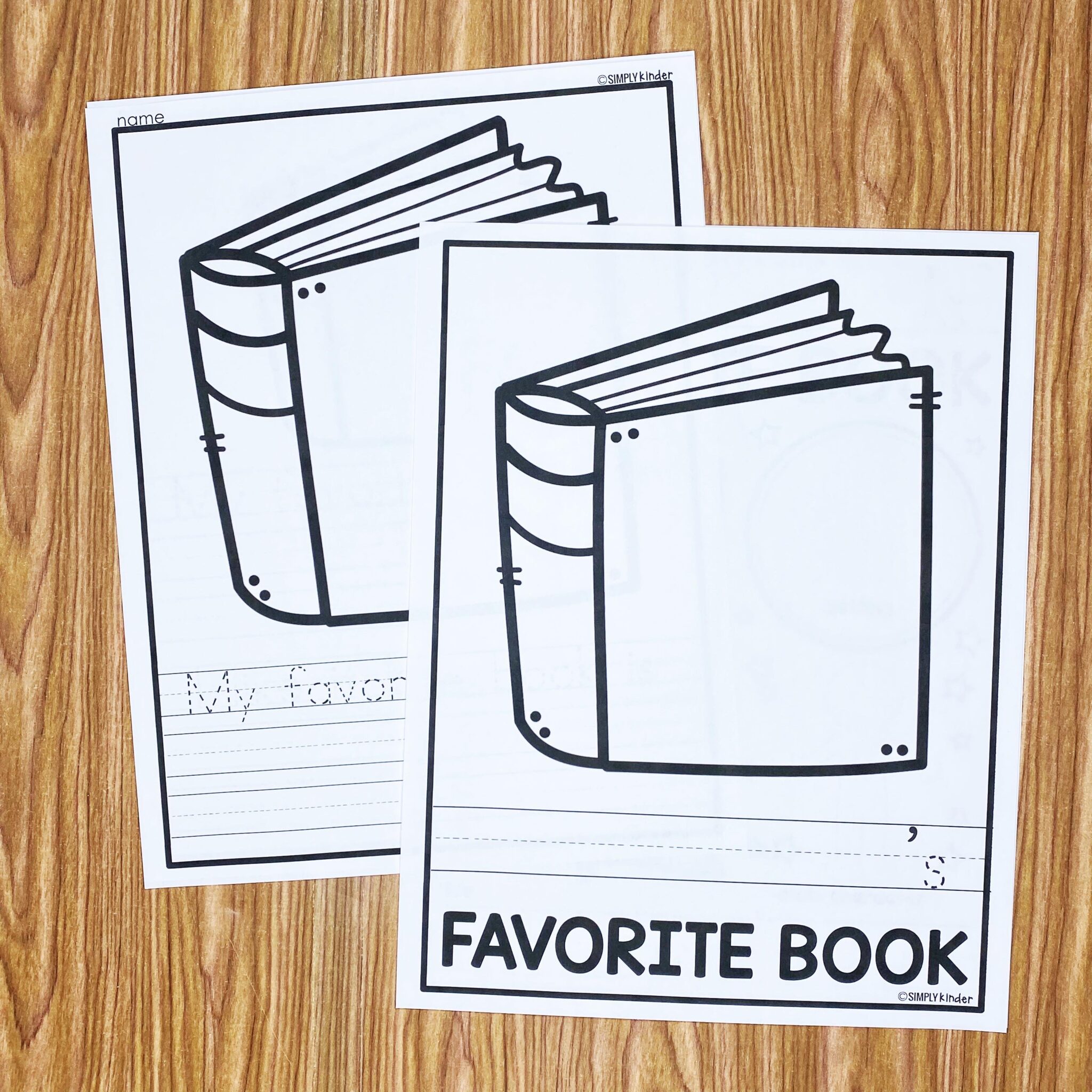 Favorite Book Printable - Simply Kinder + Printable Membership