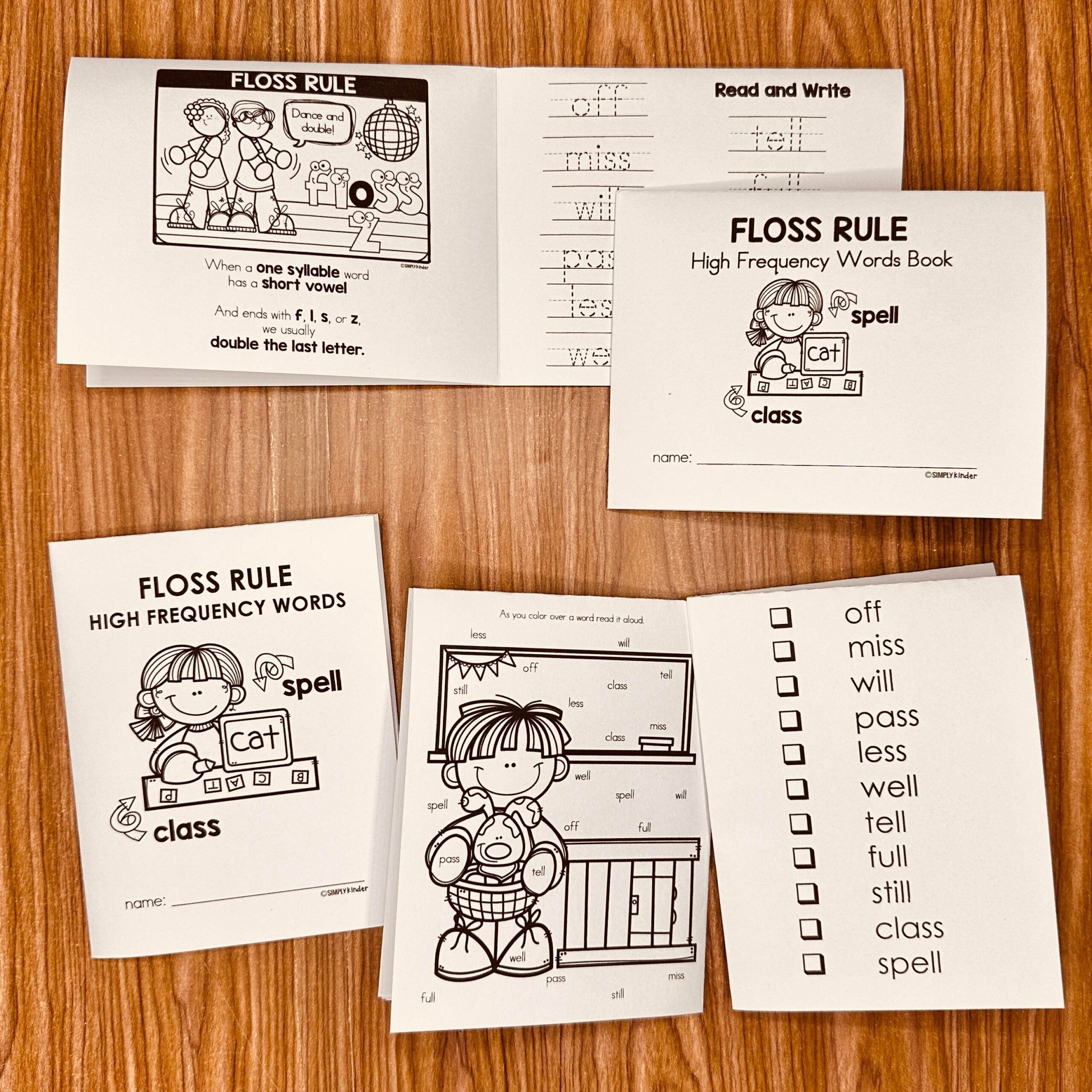 Floss Rule Foldable Book - Sight Words by Phonics Skills - Simply ...