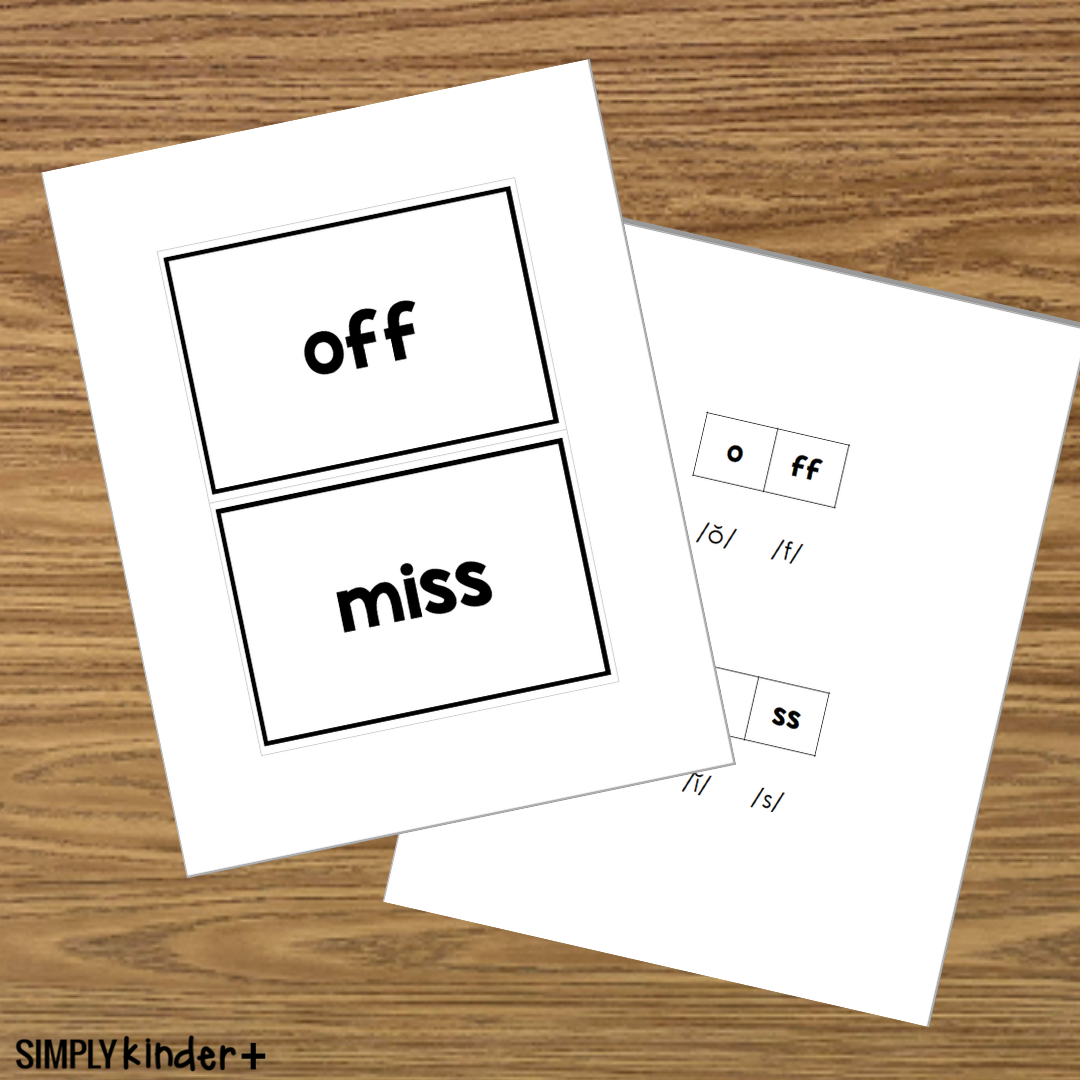 Floss Rule Word Cards - Sight Words by Phonics Skills - Simply Kinder ...
