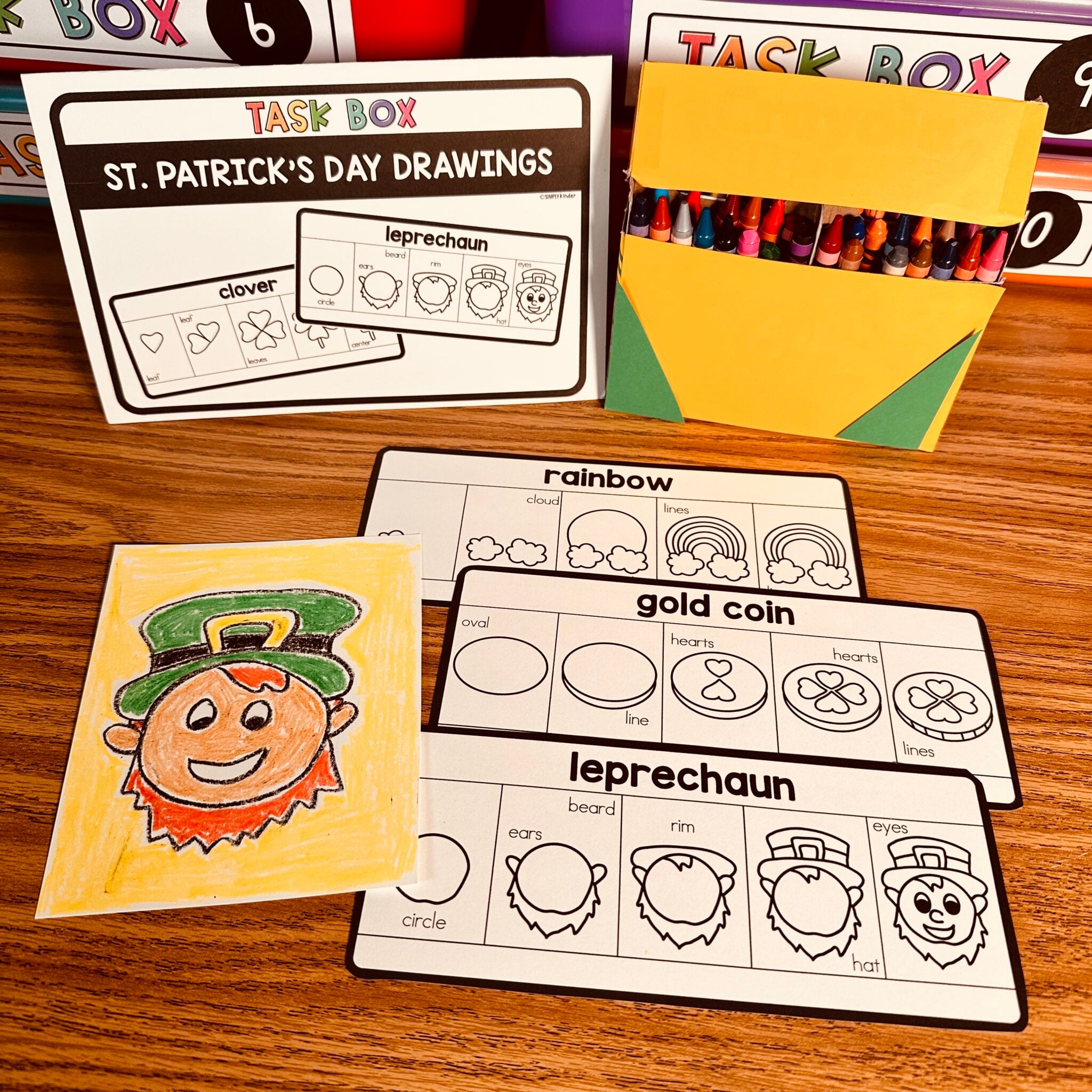St. Patrick's Day Directed Drawing Morning Bins/Task Boxes - Simply ...