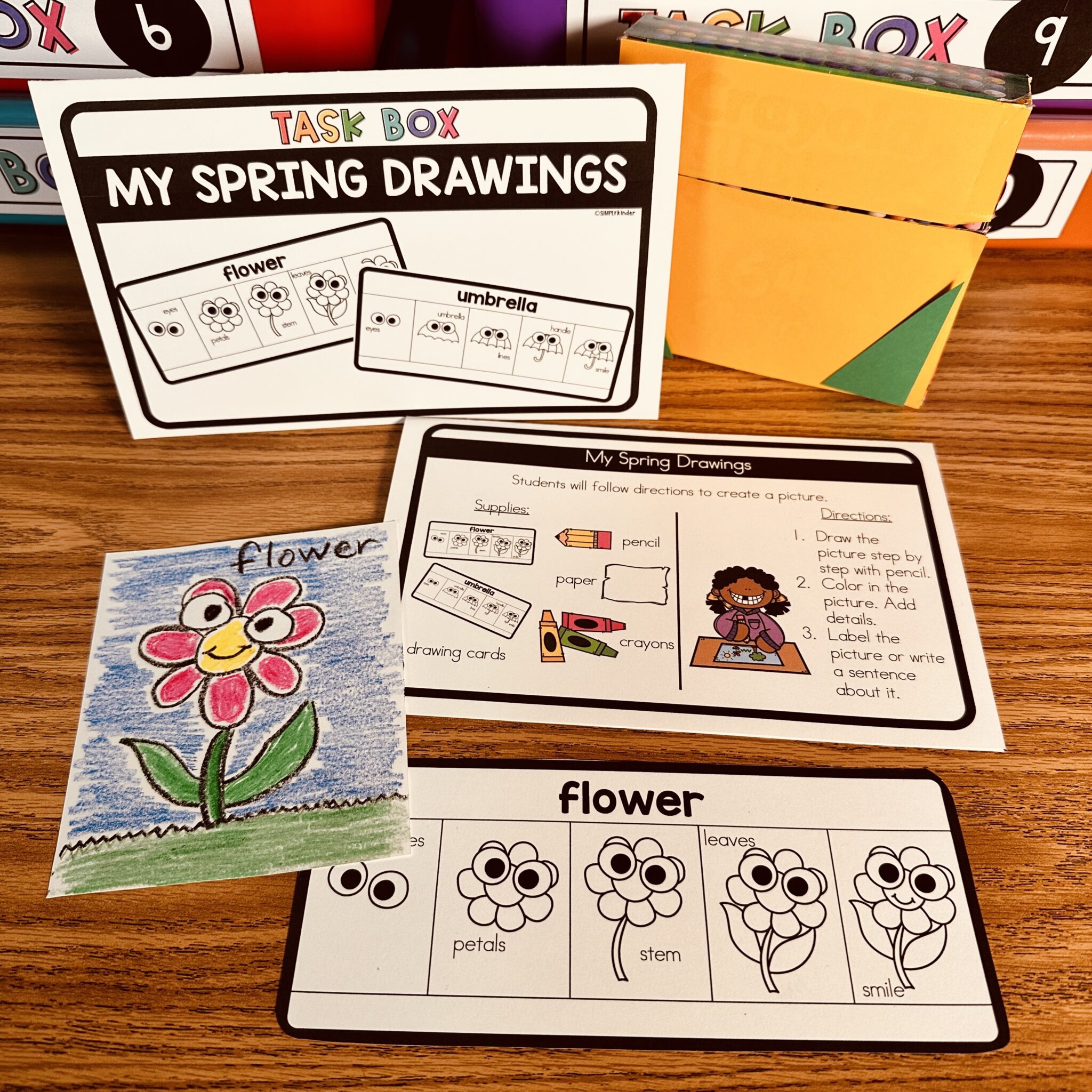 Spring Directed Drawing Morning Bins/Task Boxes - Simply Kinder ...