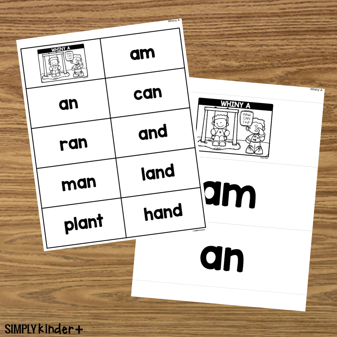 Whiny A Pocket Chart Cards - Sight Words by Phonics Skills - Simply ...