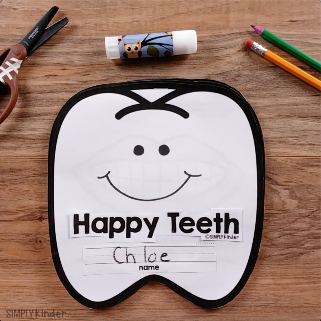 Dental Health Interactive Book - Simply Kinder + Printable Membership