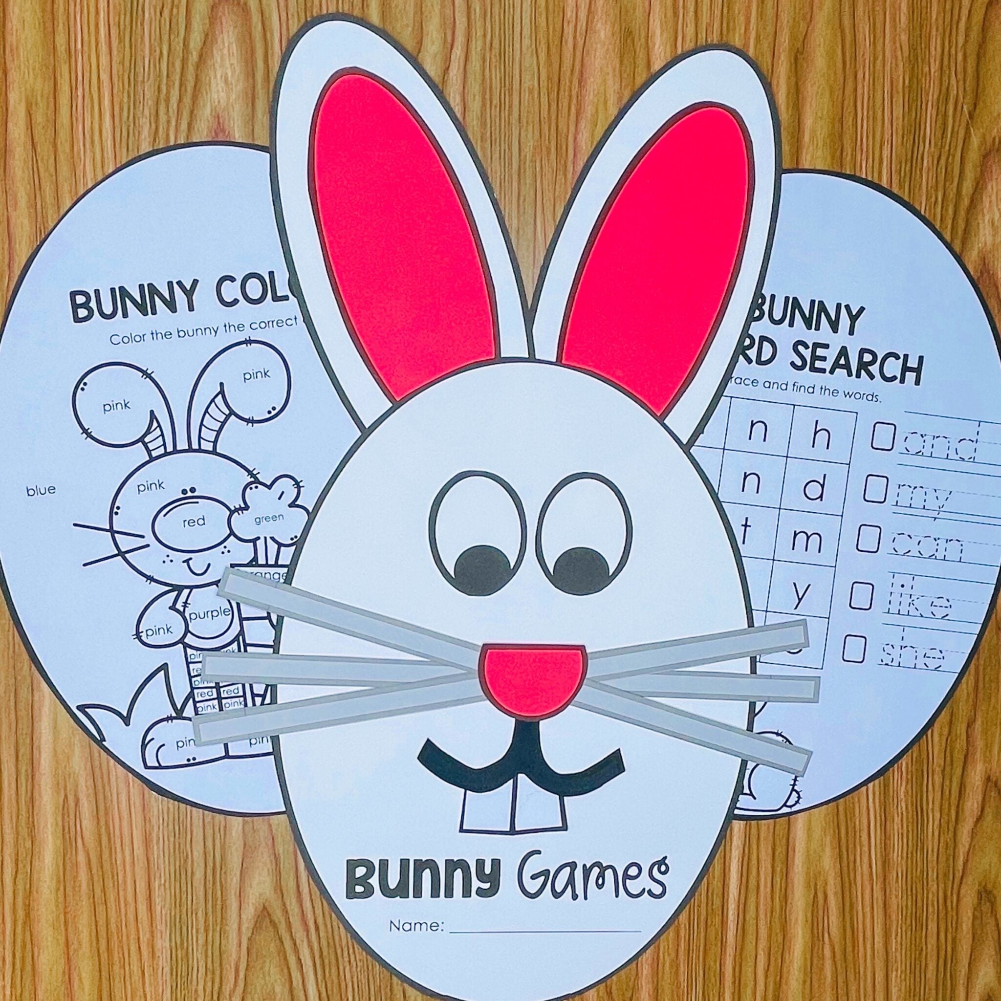 Bunny Games Book with Craft Cover - Simply Kinder + Printable Membership