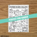 December Coloring Reading Log - Simply Kinder + Printable Membership