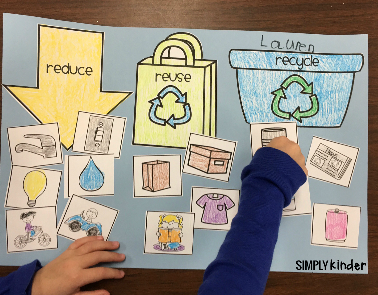 Free Recycling Sort for Earth Day - Simply Kinder + Printable Membership