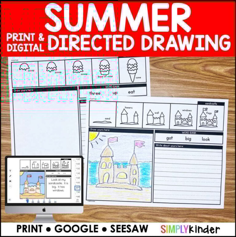 Summer Directed Drawings - Simply Kinder + Printable Membership