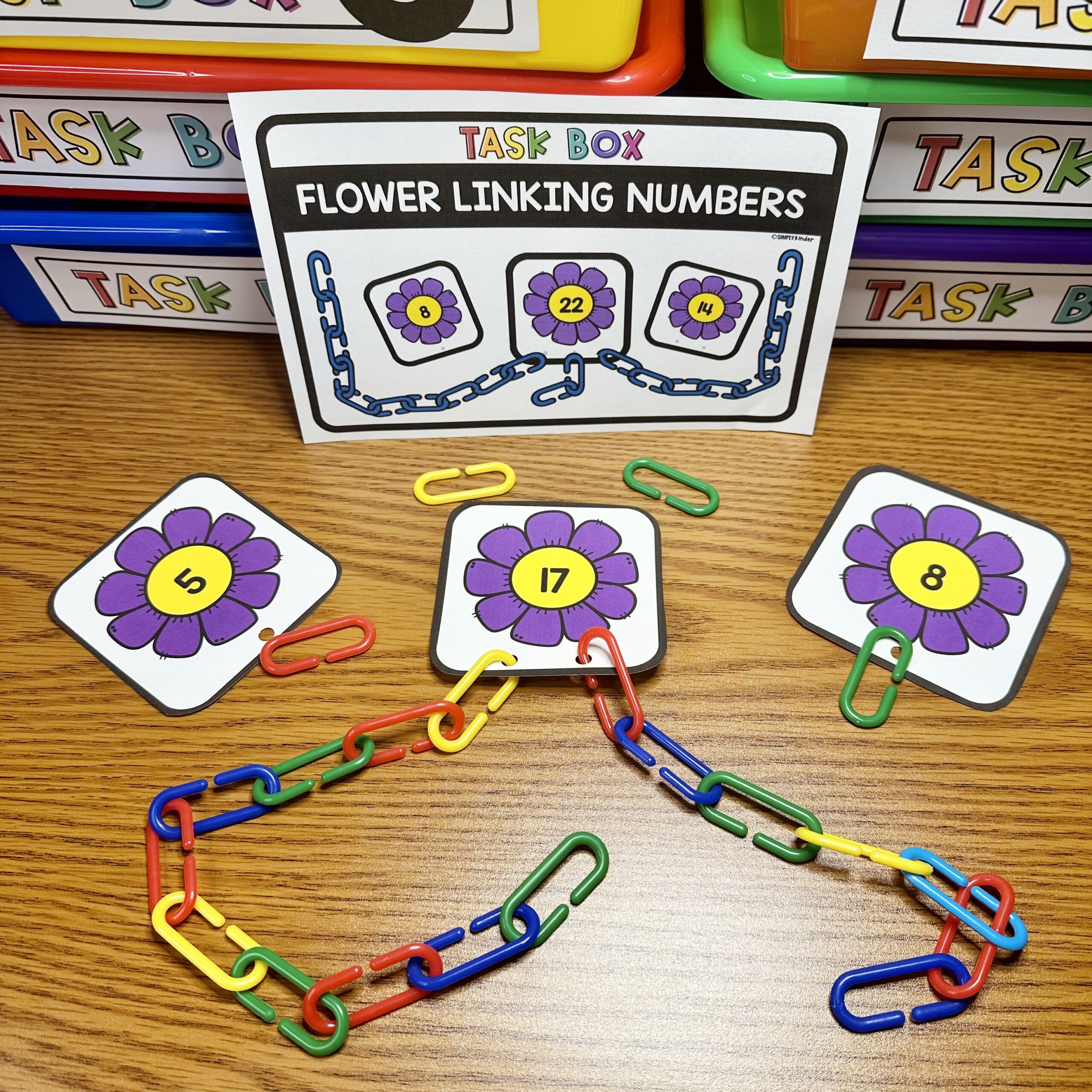 Flower Linking Numbers Morning Bins/Task Boxes - Simply Kinder ...