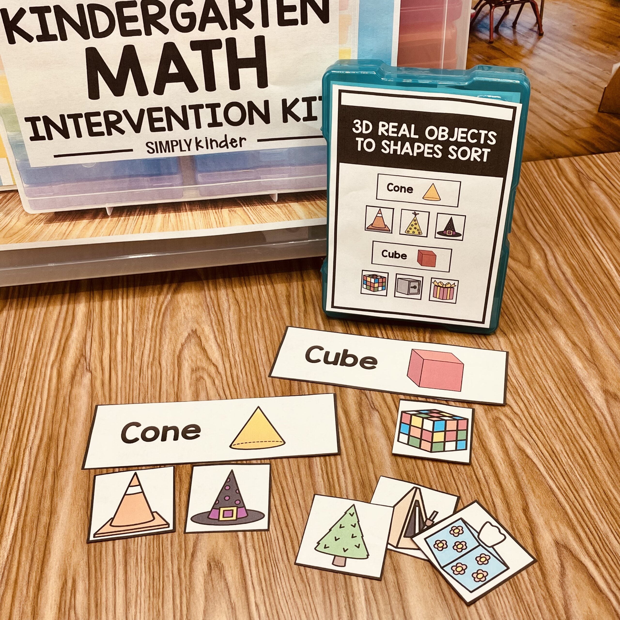 Math Intervention Kit: 3D Real Object to Shapes Sorts - Simply Kinder ...
