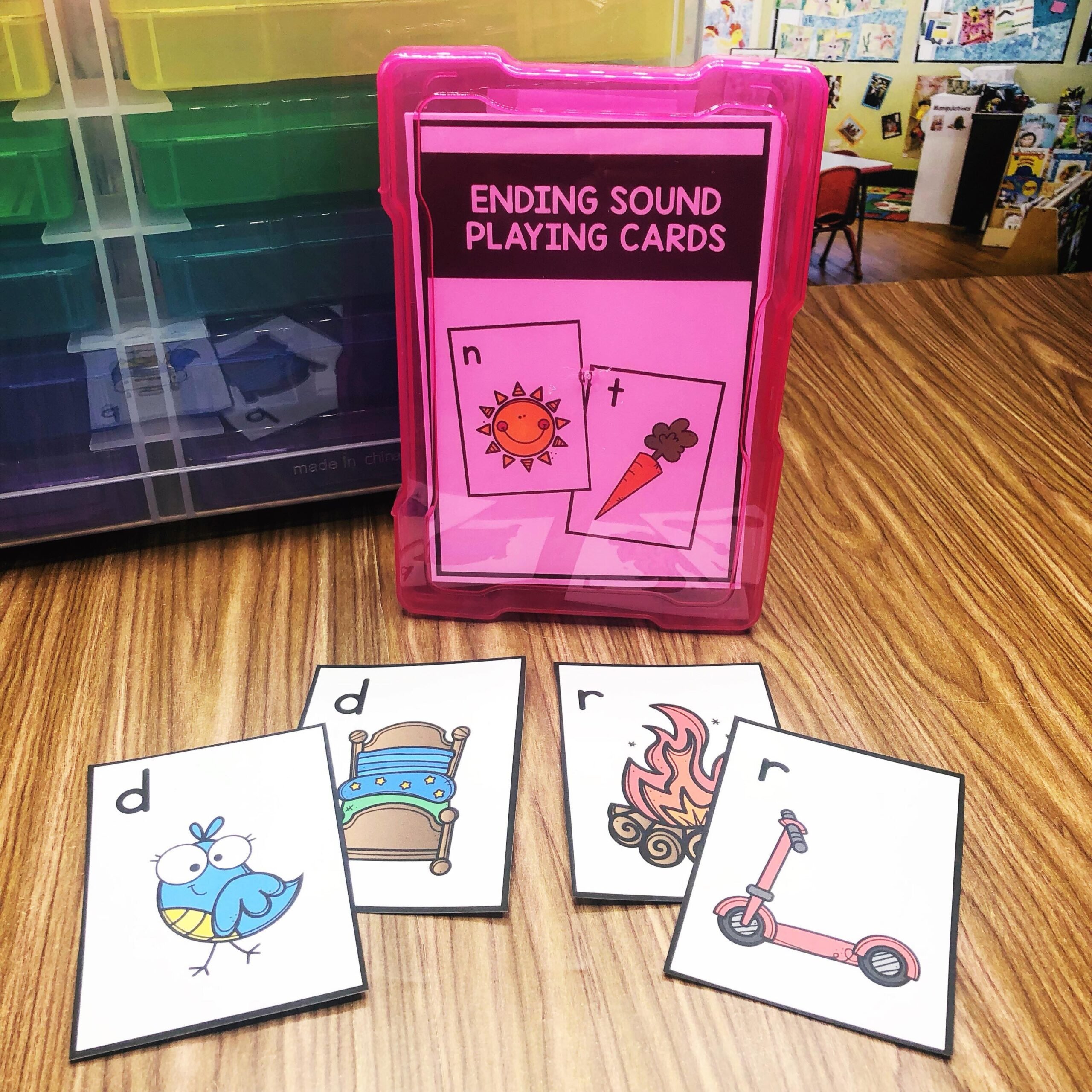 Literacy Intervention Kit: Ending Sound Playing Cards - Simply Kinder ...