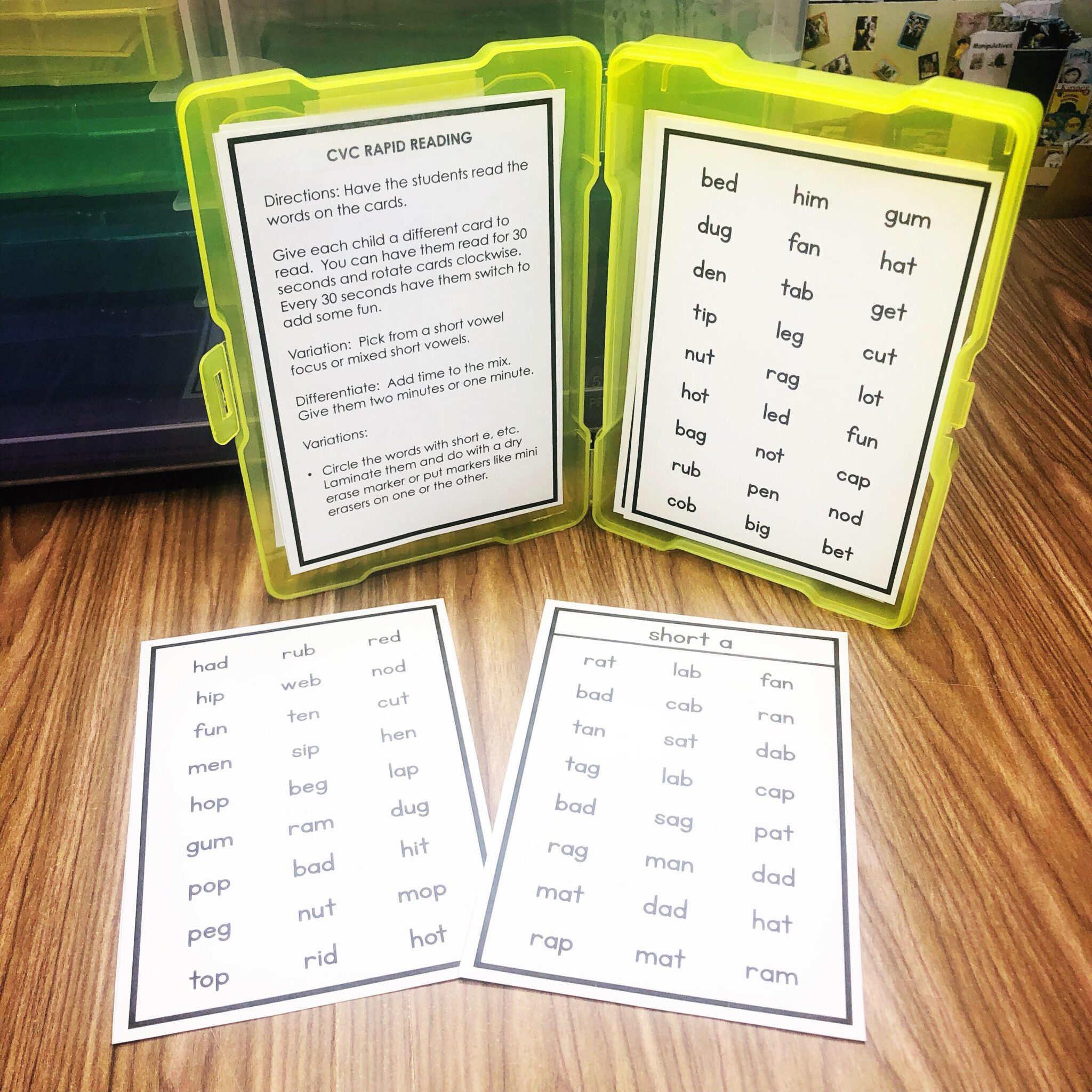 Literacy Intervention Kit: CVC Rapid Reading - Simply Kinder ...