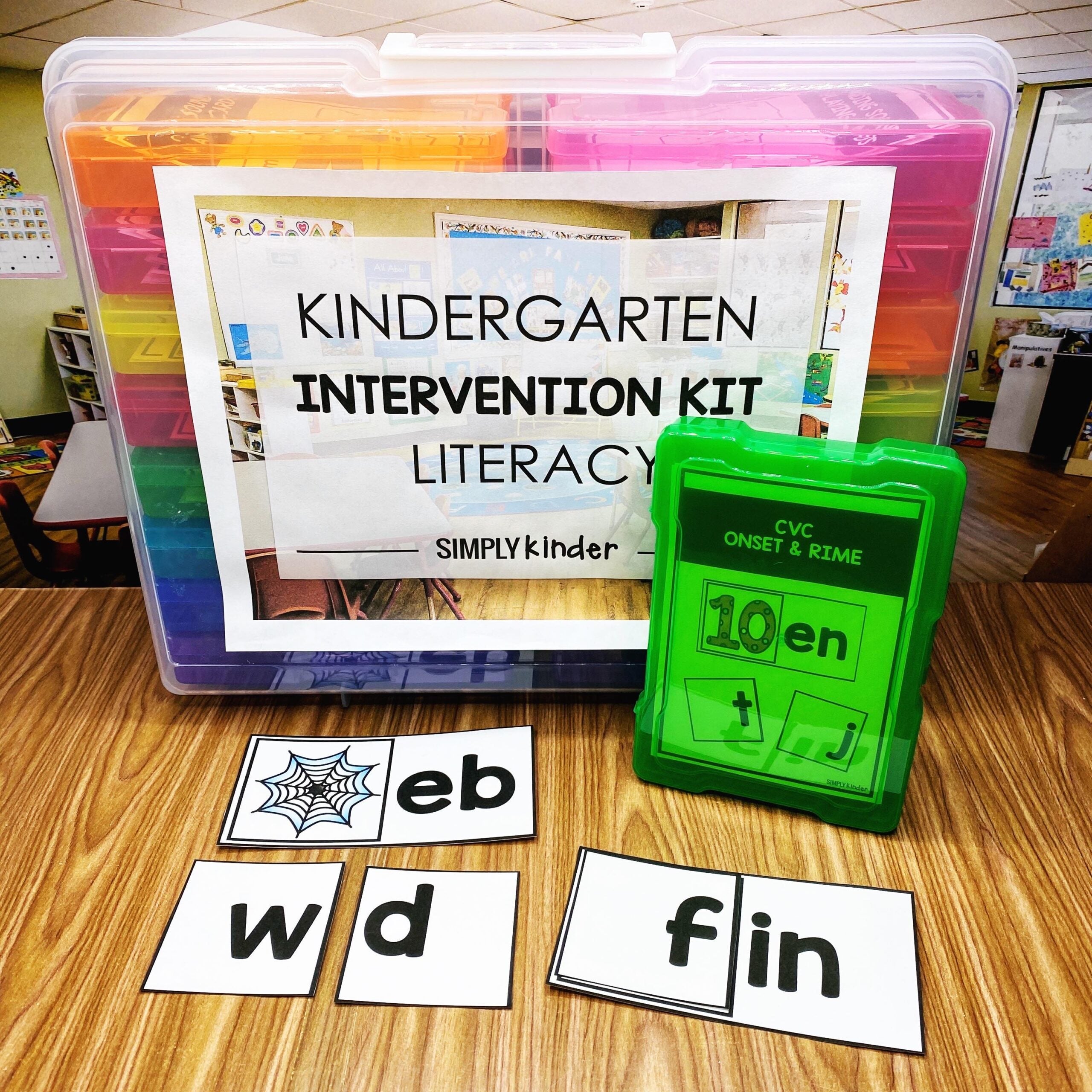 Literacy Intervention Kit: CVC Onset & Rime - Simply Kinder + Printable ...