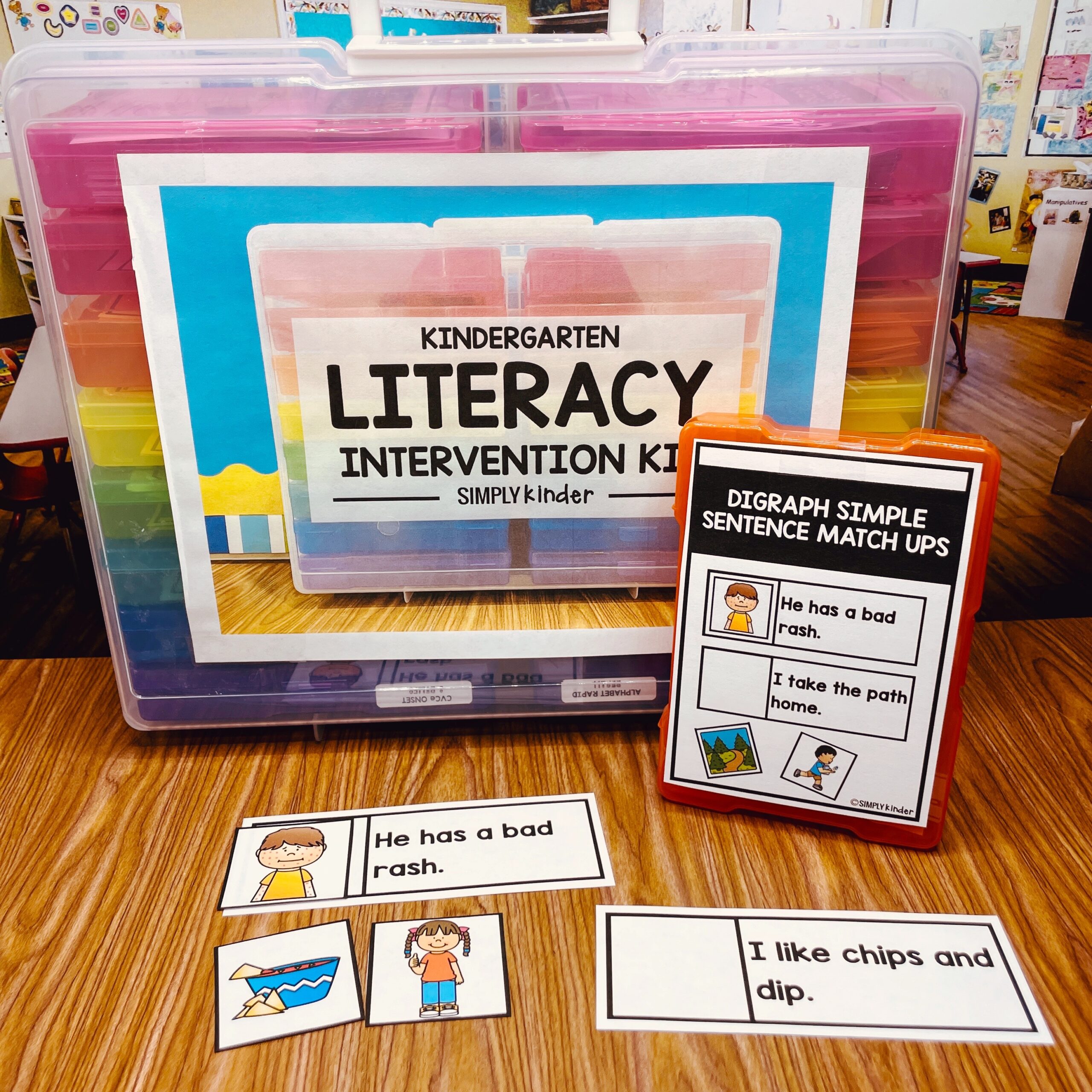 Literacy Intervention Kit: Digraph Simple Sentences Match Ups - Simply ...