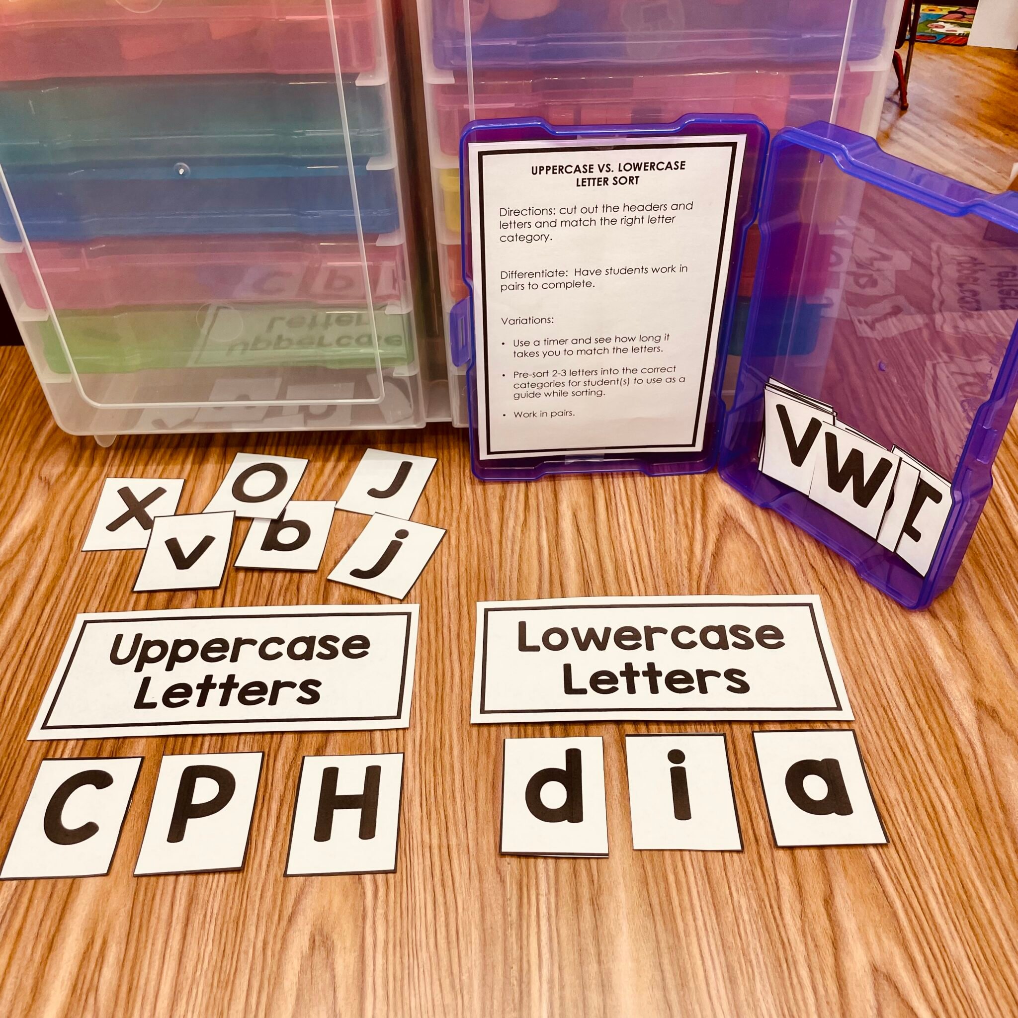Literacy Intervention Kit: Uppercase and Lowercase Letter Sort - Simply ...