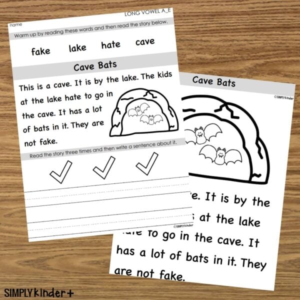 Reading Fluency & Comprehension Passages: Long A Cave Bats - Simply ...