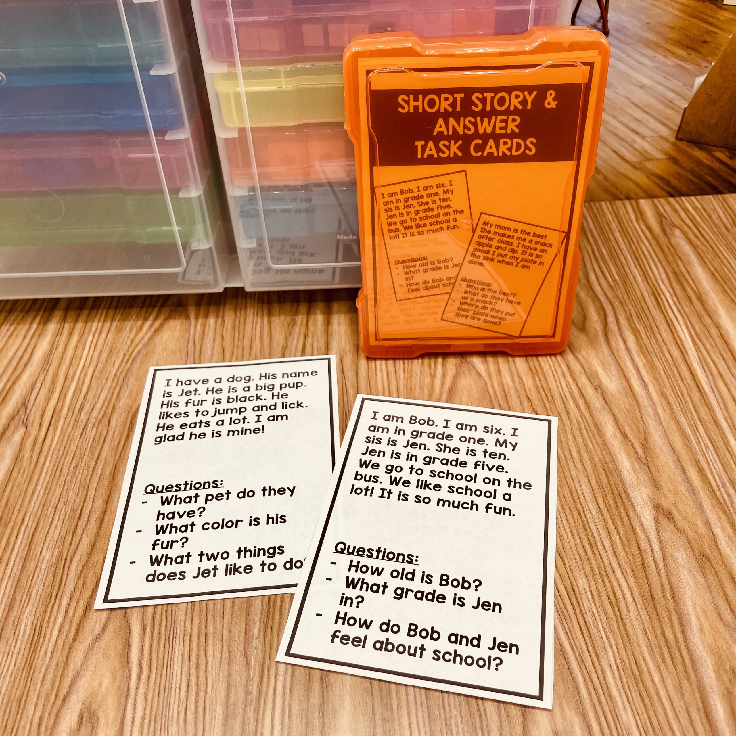 Literacy Intervention Kit: Short Story Comprehension Task Cards ...