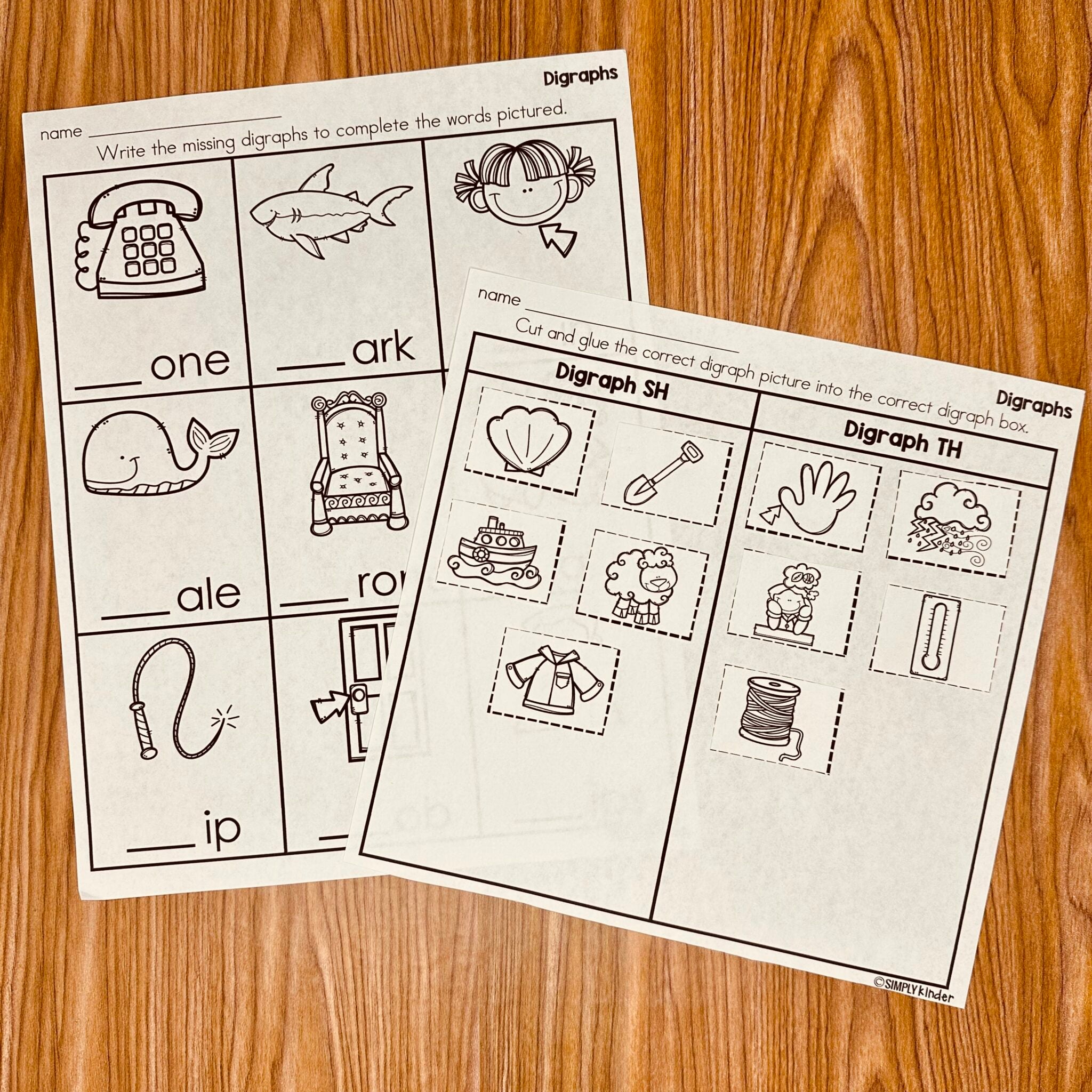 June Digraphs Printables - Simply Kinder + Printable Membership