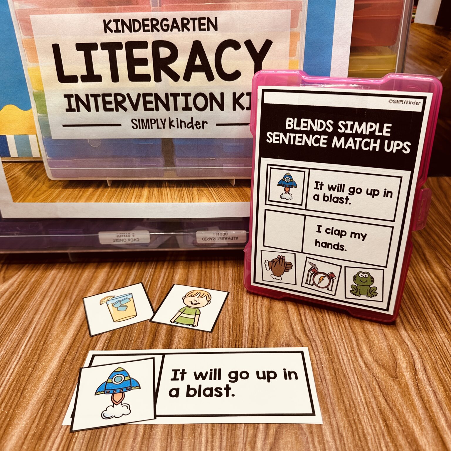 Literacy Intervention Kit: Blends Simple Sentence Match Ups - Simply ...
