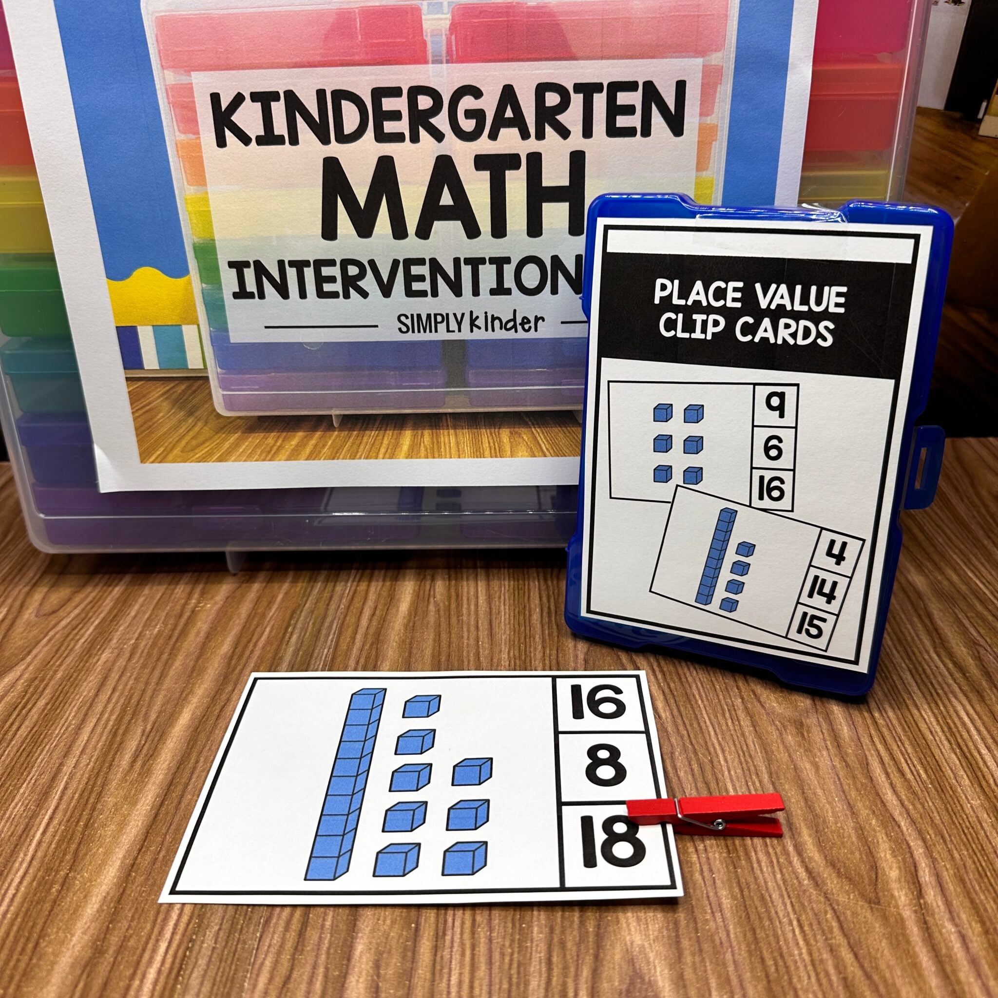 Math Intervention Kit: Place Value Clip Cards - Simply Kinder ...