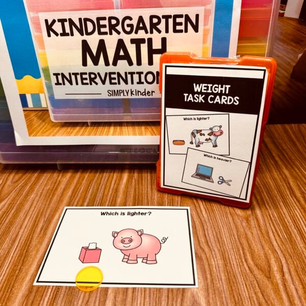 Math Intervention Kit: Weight Task Cards - Simply Kinder + Printable ...
