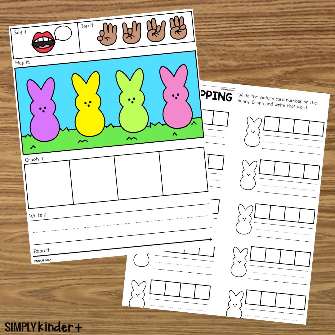 Peeps - Spring Word Mapping - Simply Kinder + Printable Membership