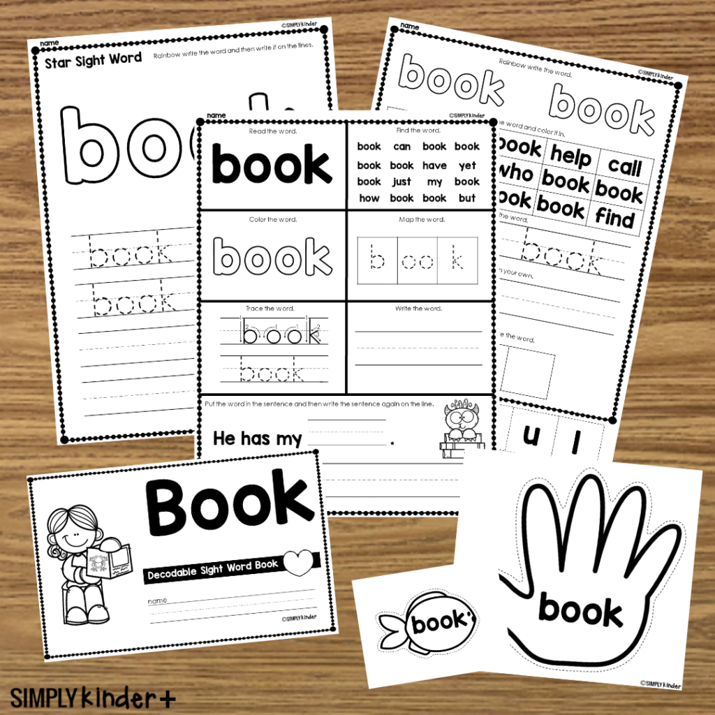 Book - Sight Word Activities - Simply Kinder + Printable Membership