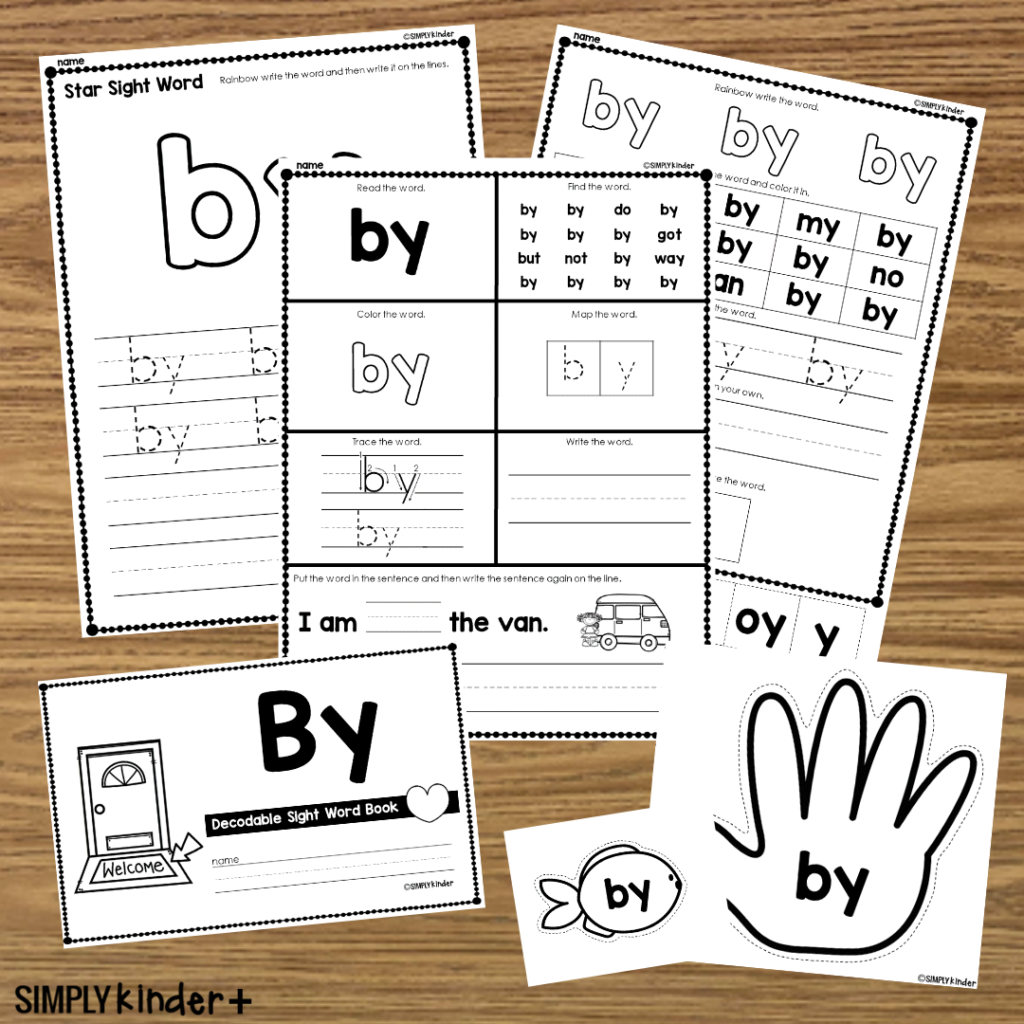By - Sight Word Activities - Simply Kinder + Printable Membership