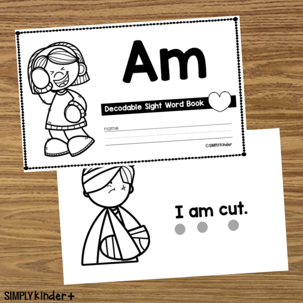 Am - Sight Word Book Activities - Simply Kinder + Printable Membership