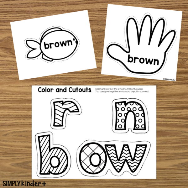 Brown - Sight Word Craft Activities - Simply Kinder + Printable Membership