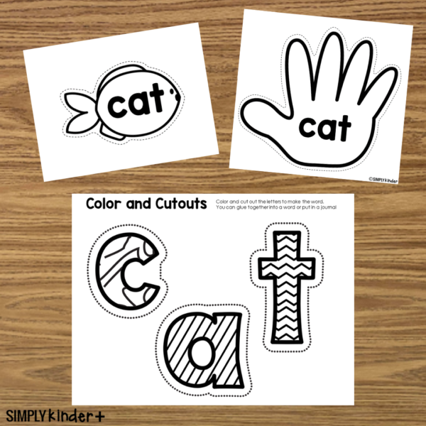 Cat - Sight Word Craft Activities - Simply Kinder + Printable Membership