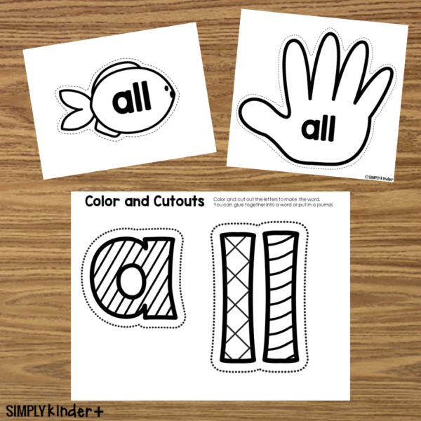 All - Sight Word Craft Activities - Simply Kinder + Printable Membership