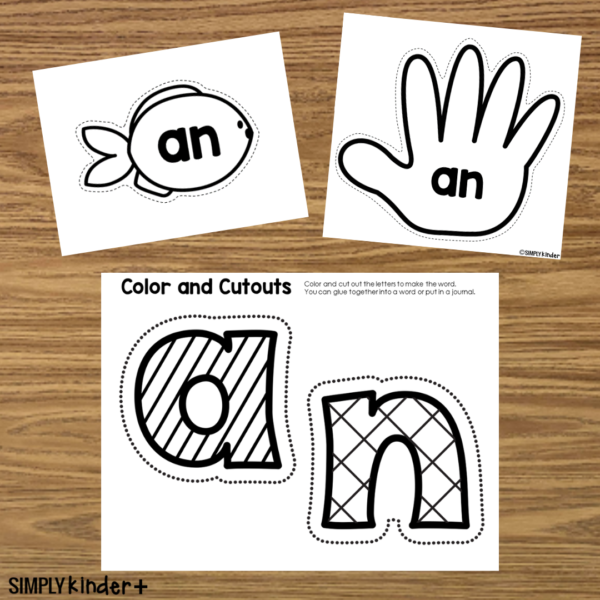 An - Sight Word Craft Activities - Simply Kinder + Printable Membership