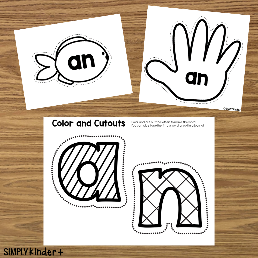 An - Sight Word Craft Activities - Simply Kinder + Printable Membership