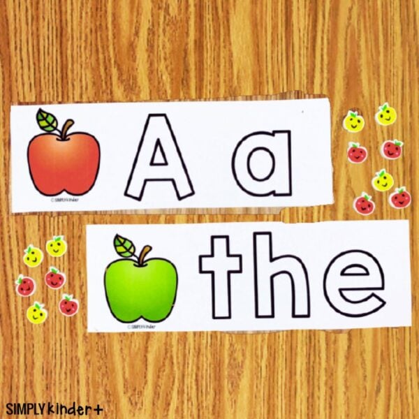 Happy Apple Letters & Words - Mini Eraser Activity Set - Simply Kinder ...