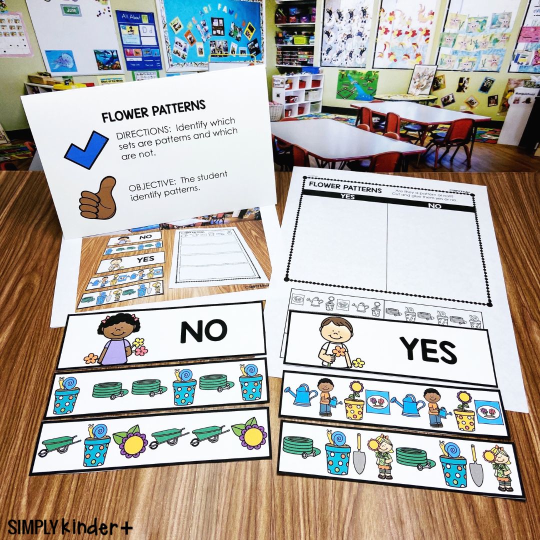 Flower Patterns: Math Center, Fourth Quarter - Simply Kinder ...