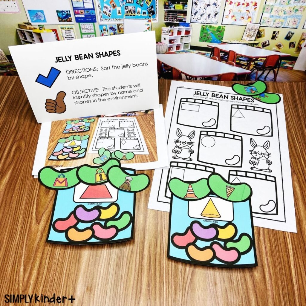 Jelly Beans Shapes: Math Center, Fourth Quarter - Simply Kinder ...