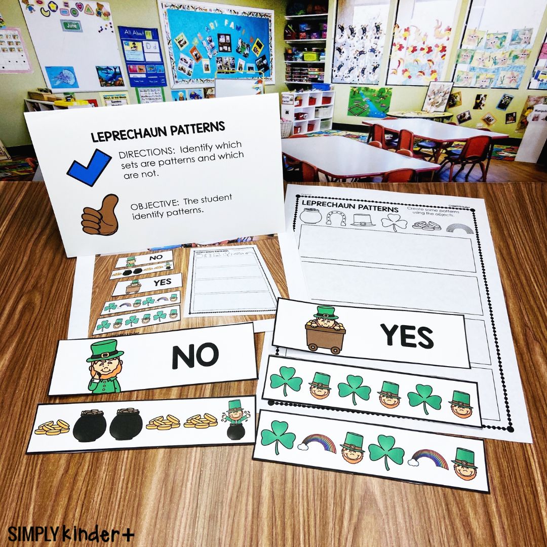 Leprechaun Patterns: Math Center, Third Quarter - Simply Kinder ...