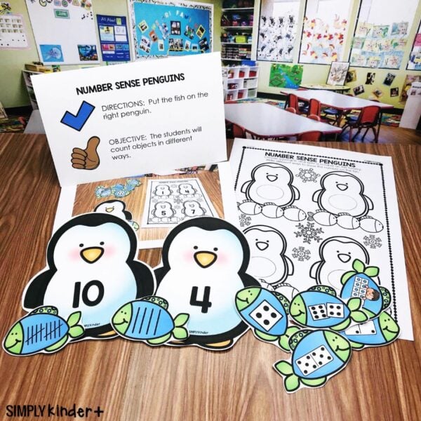 Number Sense Penguins: Math Center, Third Quarter - Simply Kinder ...