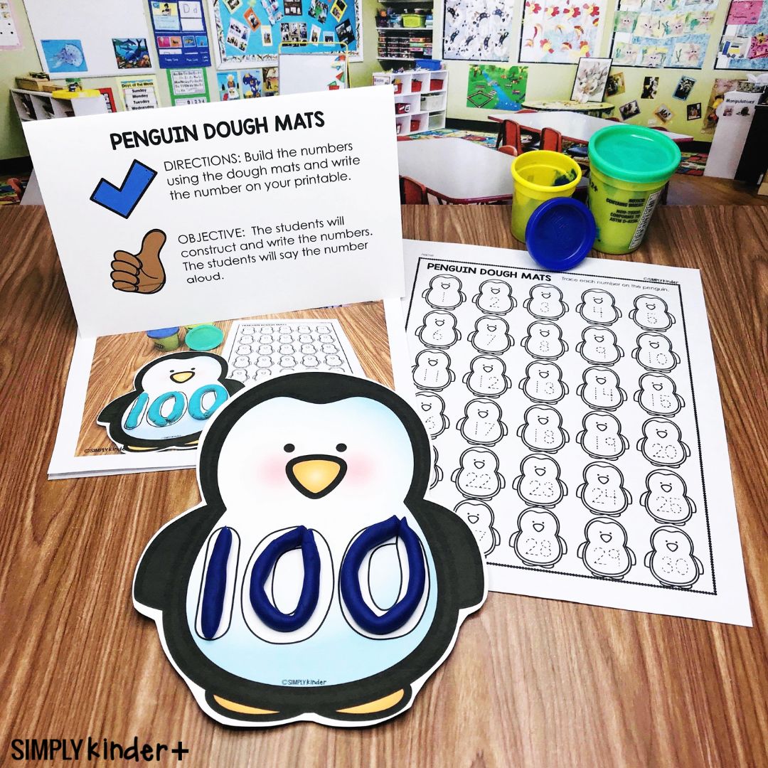 Penguin Dough Mats: Math Center, Third Quarter - Simply Kinder ...